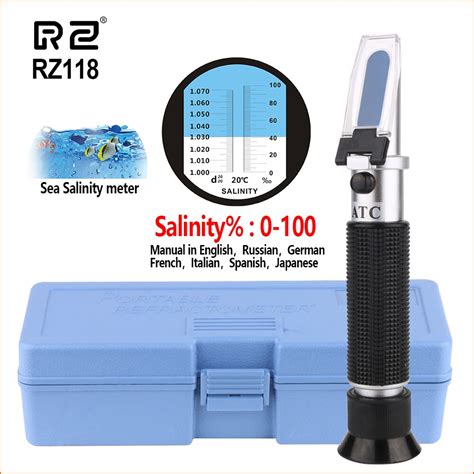 Rz Refractometer Salinity Meter Auto Refratometro Grandado