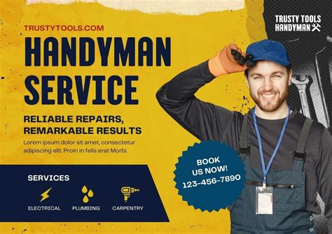 Handyman Advertising Flyer Free Flyer Template — Slidescarnival