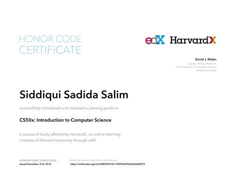 Edx Certificate Ppt