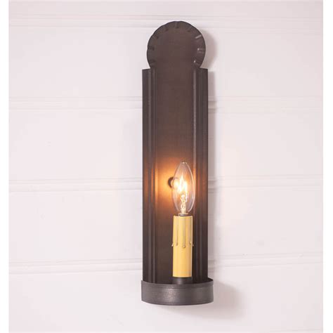Slim Colonial Electric Tin Sconce Rustic Lighting