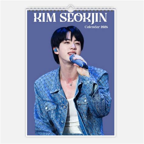 Kim Seokjin Jin Bts Calendario 2026 Da Parete Fanmade Due Cover