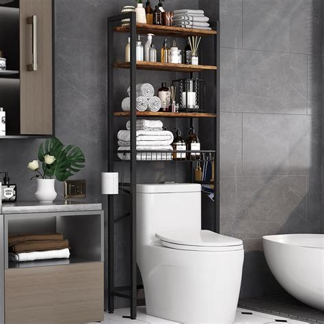 Kalrin Over The Toilet Storage Rack 4 Tier Bathroom