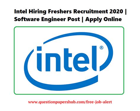 Intel Hiring Freshers Recruitment 2020 Software Engineer Post Apply