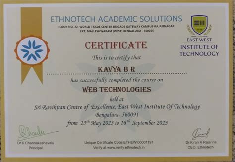 I Am Happy To Share That I Have Completed Web Technologies Course From