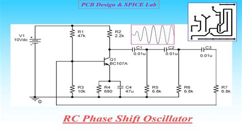 Pcb And Spice Lab 04 Rc Phase Shift Oscillator In Malayalam Vj Suresh