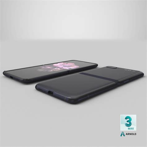 삼성 갤럭시 Z 플립 미러 블랙 3d 모델 49 3ds Blend C4d Fbx Ma Obj Max