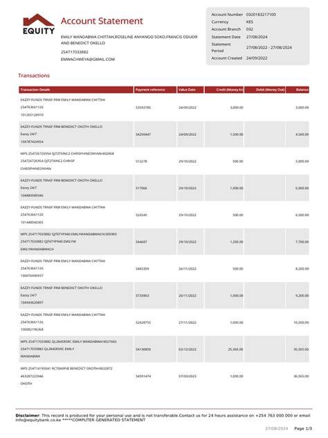 Statement Pdf Debits And Credits Credit Card