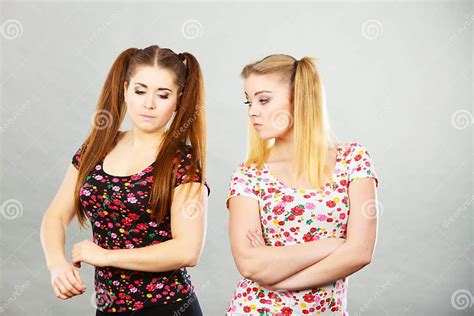 Two Women Being Offended Got The Hump Stock Image Image Of Problem
