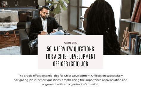 50 Interview Questions For A Chief Development Officer Cdo Job