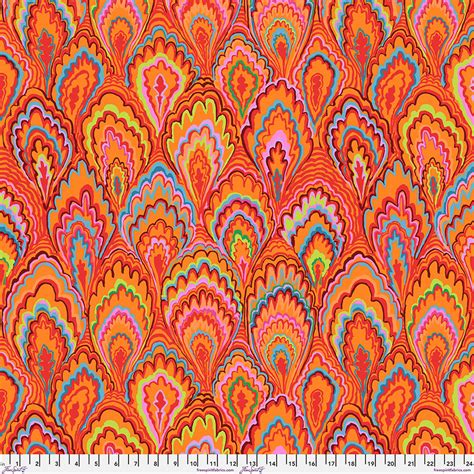 Marble Scallops Red February 2025 By Kaffe Fassett Collective