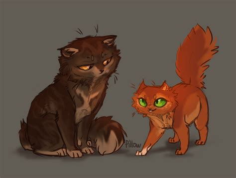 Squirrelpaw And Brambleclaw By Graypillow On Deviantart Warrior Cats