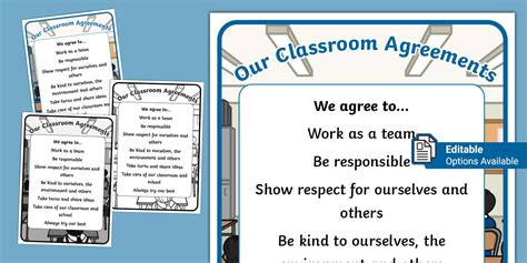 Our Classroom Agreements Display Poster