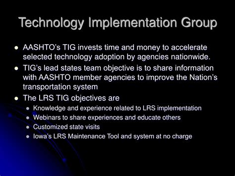 Ppt Aashto Technology Implementation Group Tig Fy 2007 Aashto Tig