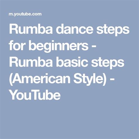 Rumba Dance Steps For Beginners Rumba Basic Steps American Style Youtube Rumba Dance