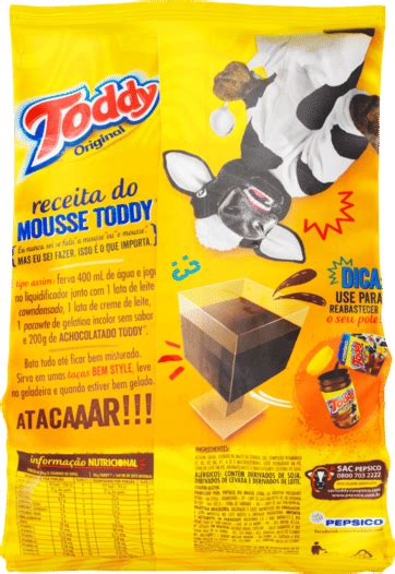 Achocolatado Em Pó Original Toddy Pacote Econômica 700g