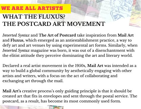 We Are All Artists Exhibit Guide Inverted Syntax