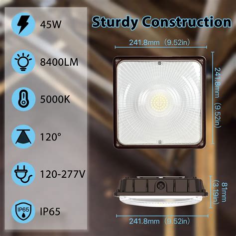 Hyperlite Led Canopy Light 45w 6300lm 5000k Daylight