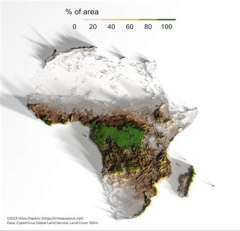 3d Forest Cover Map Of Africas Forest R Mapporn