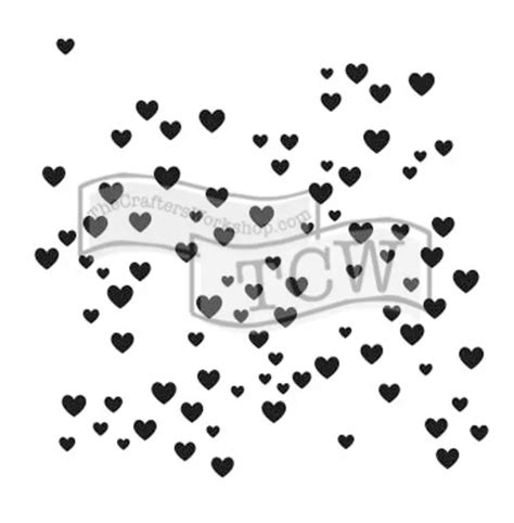 Plastová šablona Tcw Srdíčka Europackcz