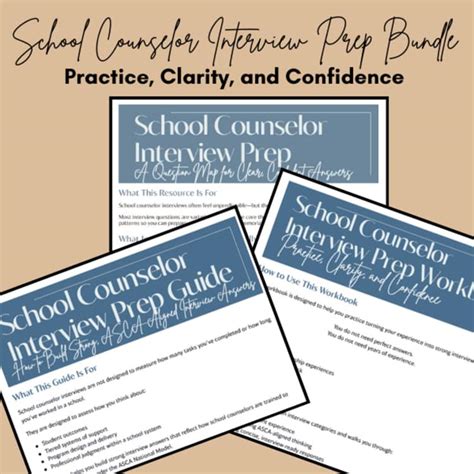 School Counselor Interview Prep Bundle By Cavazos Studio Tpt
