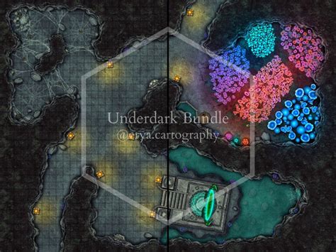 Underdark Bundle 4k Caves 8 Battle Maps Dnd Map Dungeons And