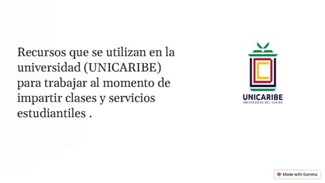 Recursos Tecnológicos De La Universidad Unicaribe Para Impartir Clases