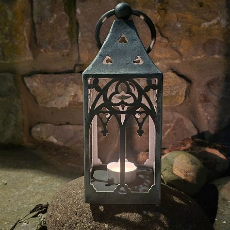 Medieval Lantern Gotika Candle Holder For Tea Lights Gold Wulflund