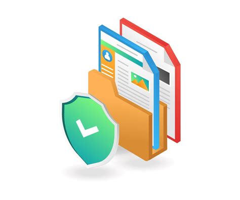 Computer Data Folder Security 12444680 Vector Art At Vecteezy
