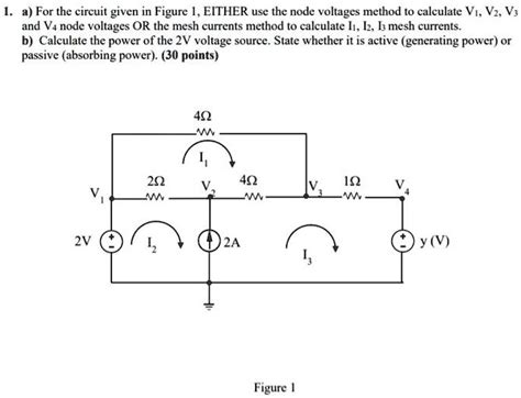 solved for y 5 1 afor the circuit given in figure l either use the