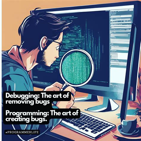 Codespud On Instagram Debugging The Art Of Removing Bugs Programming The Art Of Creating