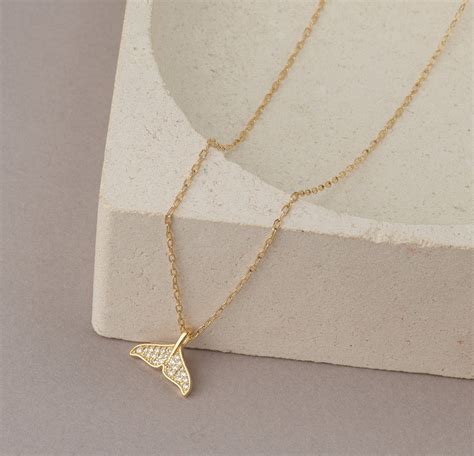 Gold Mermaid Tail Necklace Hlcollection Handmade Gold And Silver