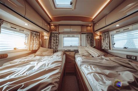 Different Bed Options And Sleeping Arrangements In A Motorhome Bedroom For Camper Van