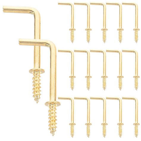 50 Pcs Small Right Angle Self Tapping Screw Hooks For Picture Frames