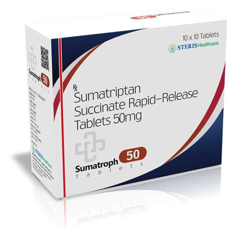 Sumatriptan Succinate Rapid Release 50mg Tablets Steris Healthcare At