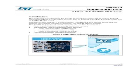 Stm32 Ble Toolbox For Android Stm32 Ble Toolbox Android Features An4571 4 10 Docid026815 Rev 1