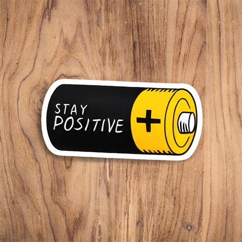 Stay Positive Sticker Funny Sticker Battery Sticker Positive Sticker Activities Sticker