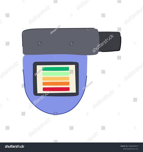 Respiratory Spirometer Cartoon Test Airflow Pulmonary Stock Vector