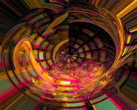 Abstract Shape Dynamic Color Wave Effect Elegance Science Element Stock Illustration