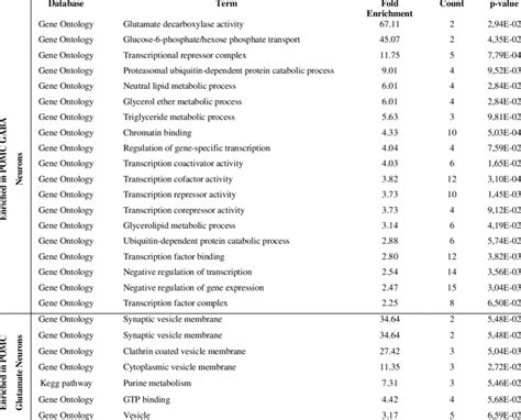 Gene Annotation Enrichment Analysis Of Differentially Expressed Genes