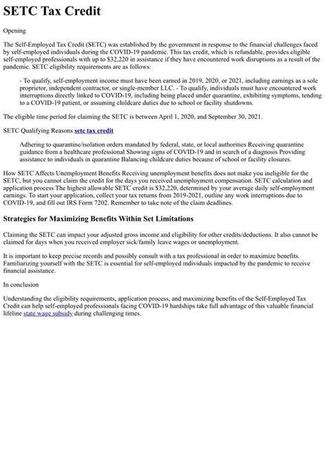 Ppt Setc Tax Credit Origin Powerpoint Presentation Free Download