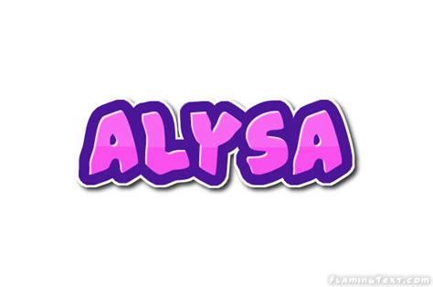 Alysa Logo Free Name Design Tool From Flaming Text