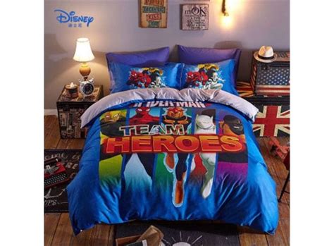 Disney Authentic 3d Printing Bedding Set 3 4pcs Classical Characters Of Marvel Bed Sheet Pillow