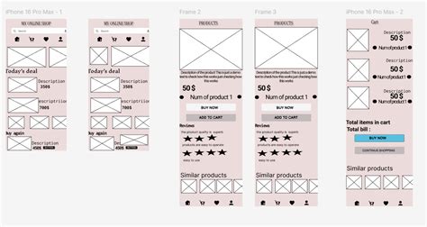Low Fidelity Wireframes I Figma