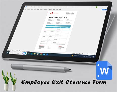 Employee Clearance Form Employee Exit Employee Departure Employee