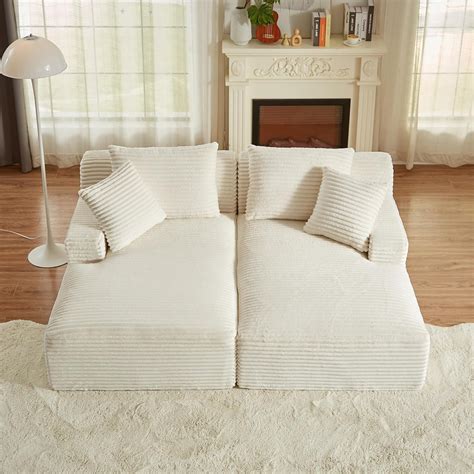 78 Oversized Double Chaise Lounges Indoor Upholstered