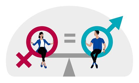 Premium Vector Gender Equality Concept Men And Women Character On The