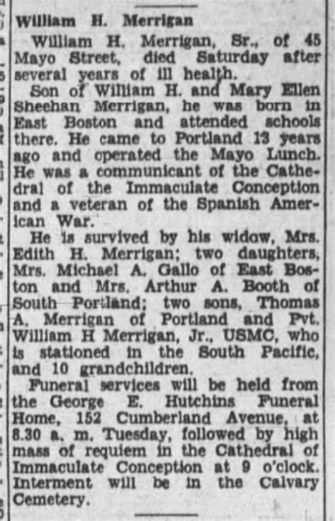 William H Merrigan 1882 1943 Find A Grave Memorial