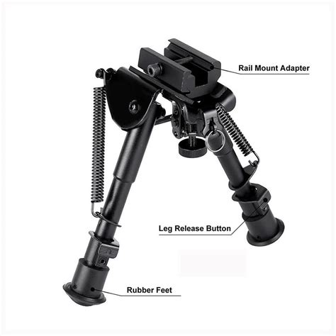 Utg Tactical Bipod 6 9 Inch 20mm Weaver Rail Adapter