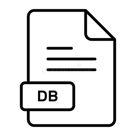An Amazing Vector Icon Of Db File Editable Design Stock Vector Illustration Of Page Document