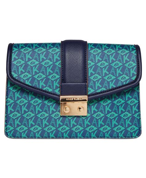 Anne Klein Small Flap Cube Logo Crossbody Bag Macys